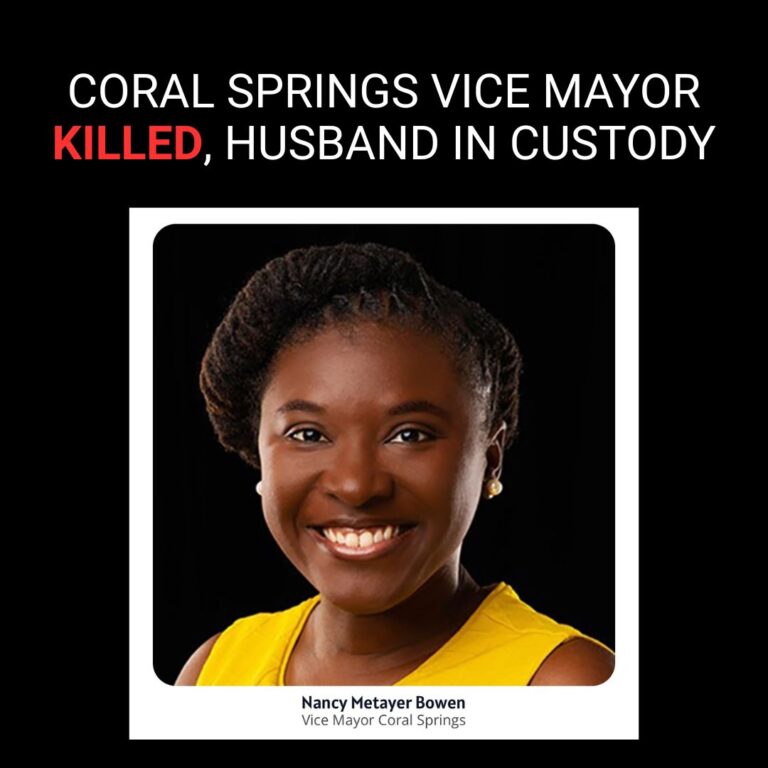 Coral Springs Vice Mayor Killed During Apparent Domestic Violence ...